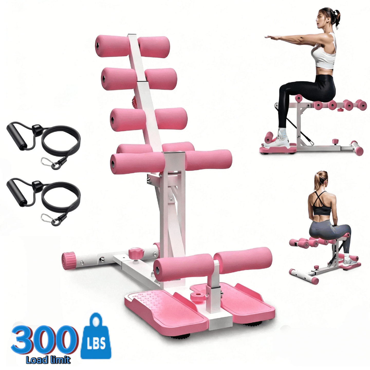 LuckyNote Deep Squat Assist Machine with Resistance Bands, Glutes and ...