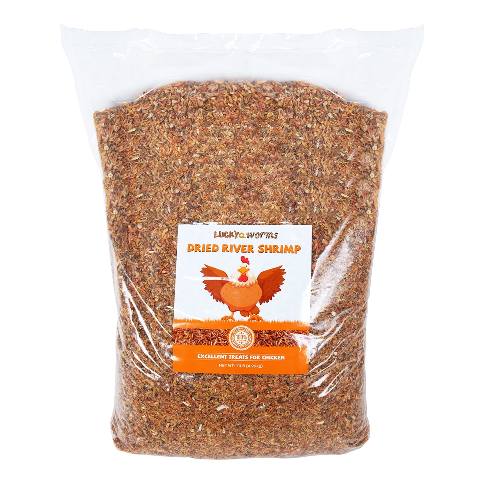 LuckyQworms 11lbs Dried River Shrimp for Chickens, Turtle Treats for ...