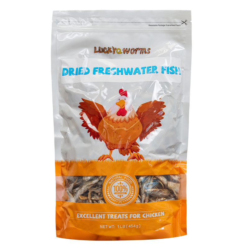 LuckyQworms Dried Freshwater Fish 1lb Protein-Rich Treats for Chickens ...