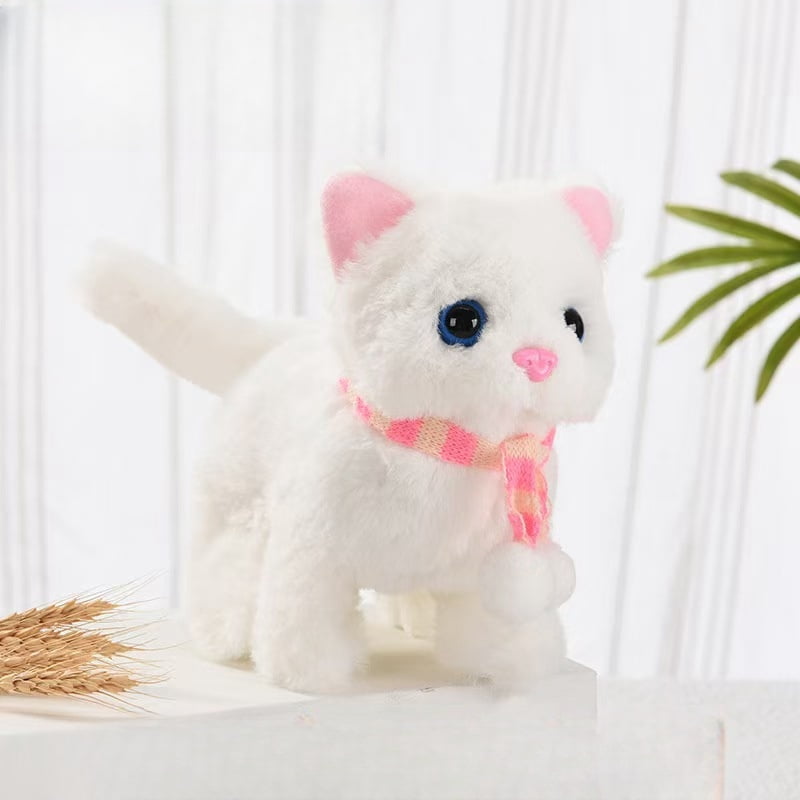 LuckySunDecorQZ Plush Toy Electric Interactive Cat Stuffed Animal ...