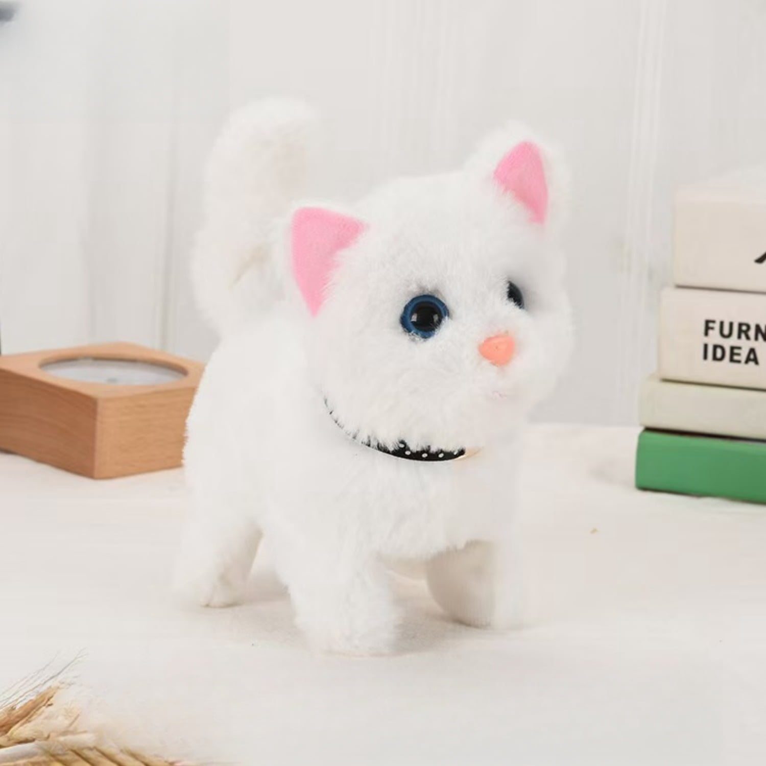 LuckySunDecorQZ Plush Toy Electric Interactive Cat Stuffed Animal ...