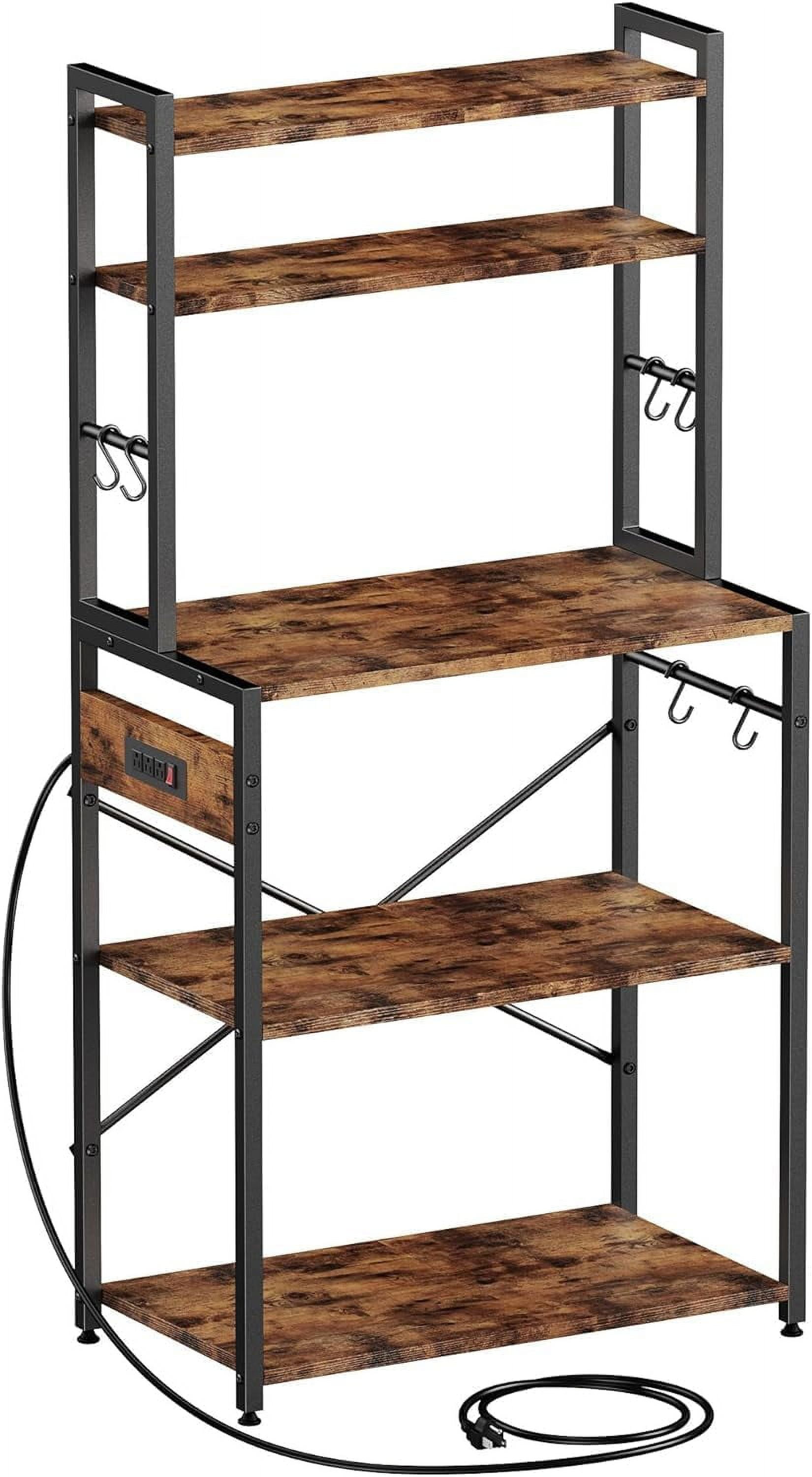 Luckyeestar Kitchen Baker’s Rack with Power Outlet, Multiuse 5-Tier ...
