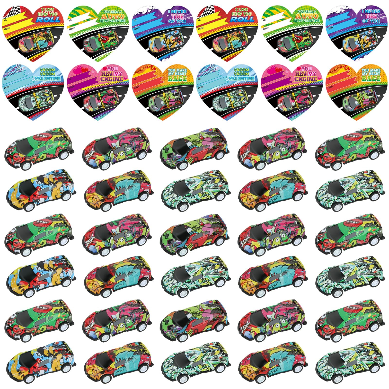 Luckyhern 30 Pack Valentines SE33 Day Cards for Kids Classroom ...