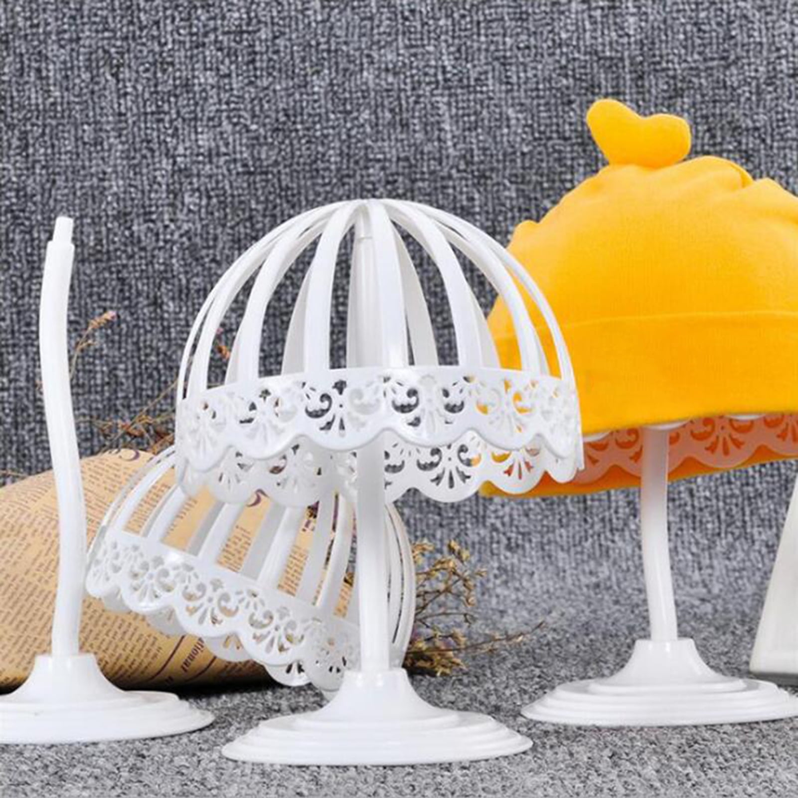 Luckymimi Hats Stand Adjustable Dome Design ABS Elastic Cap Showing ...