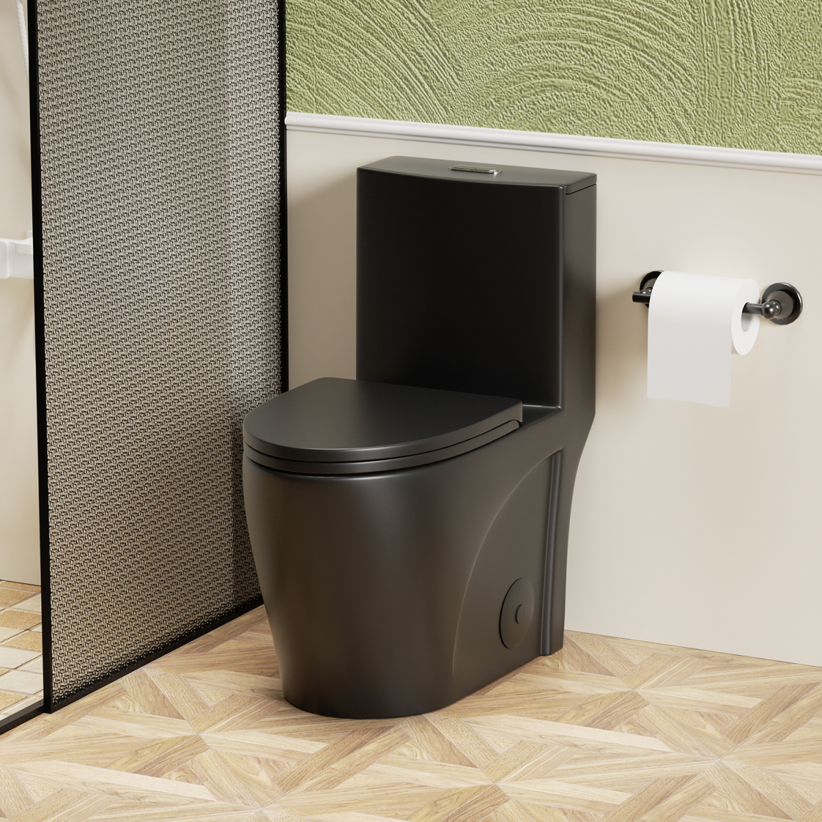 [Luckynote]1.1/1.6 GPF Tornado Flush One-Piece Toilet for bathrooms ...