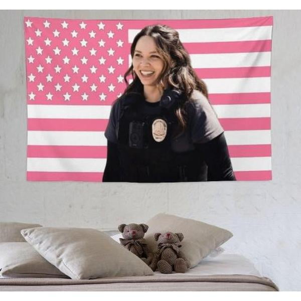 Lucy Chen The Rookie Pink American Flags Tapestry Tim Bradford For ...