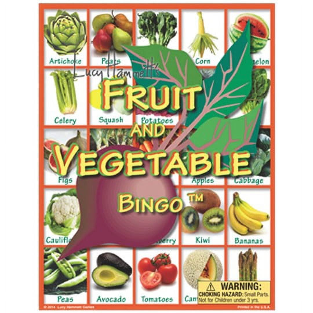 Lucy Hammett Fruit & Vegetable Bingo - Educational Game - Walmart.com