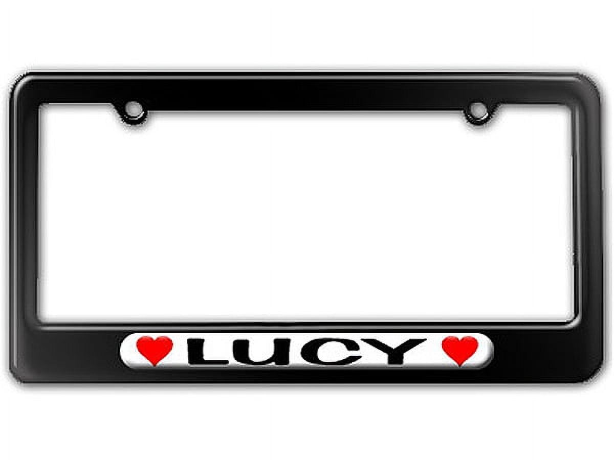 Lucy Love with Hearts License Plate Frame - Walmart.com