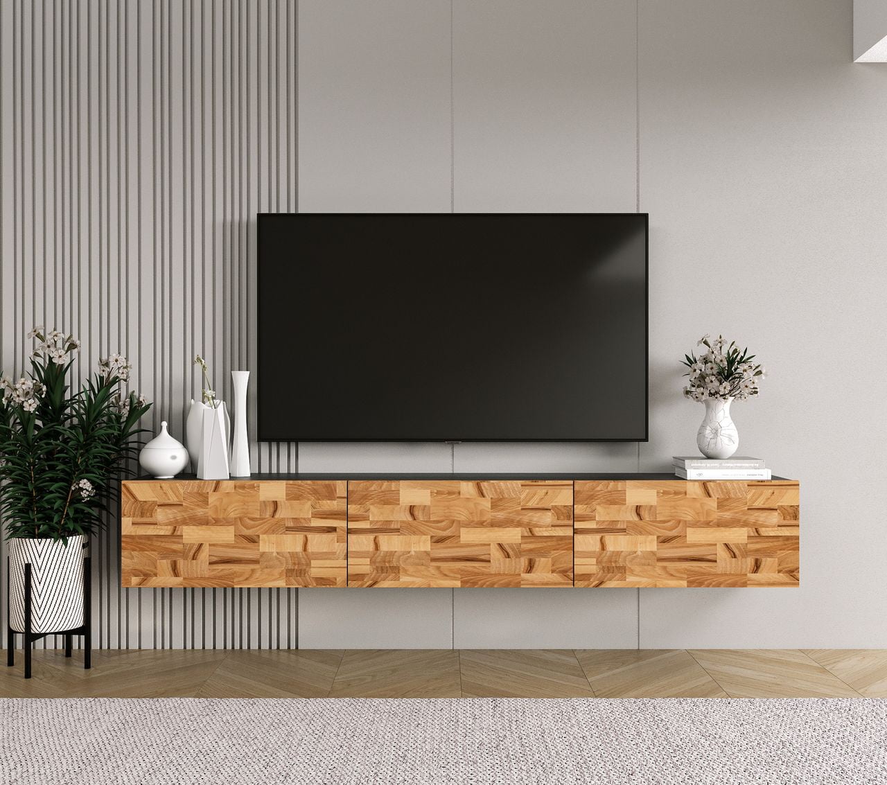 Lucy Mea 70,8'' Wall Mounted Tv Stand Media Console - Walmart.com