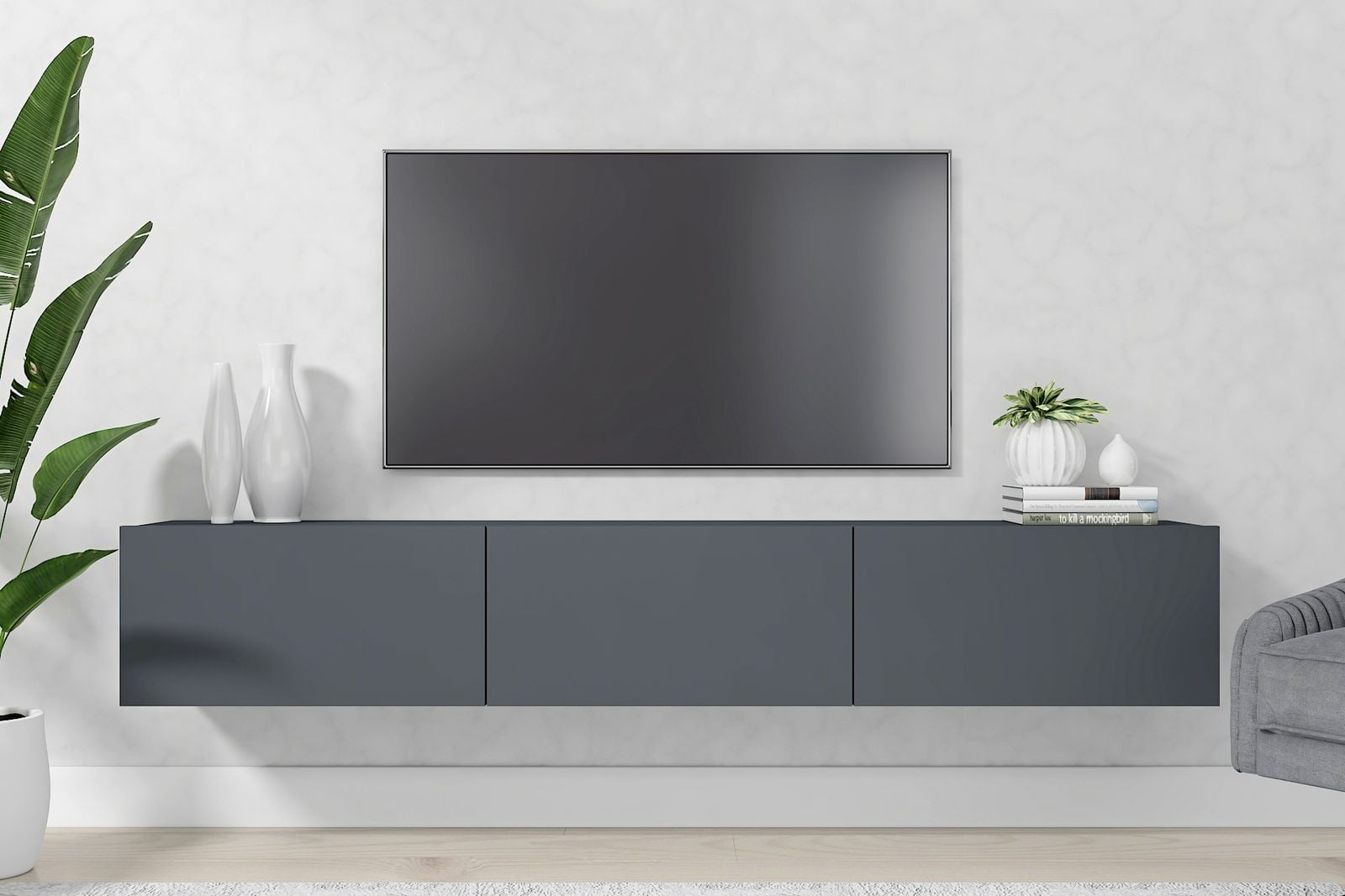 Lucy Mea 70,8'' Wall Mounted Tv Stand Media Console - Walmart.com