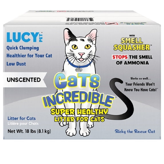 Lucy Pet Products - Cats Incredible 18 lb Clumping Cat Litter ...