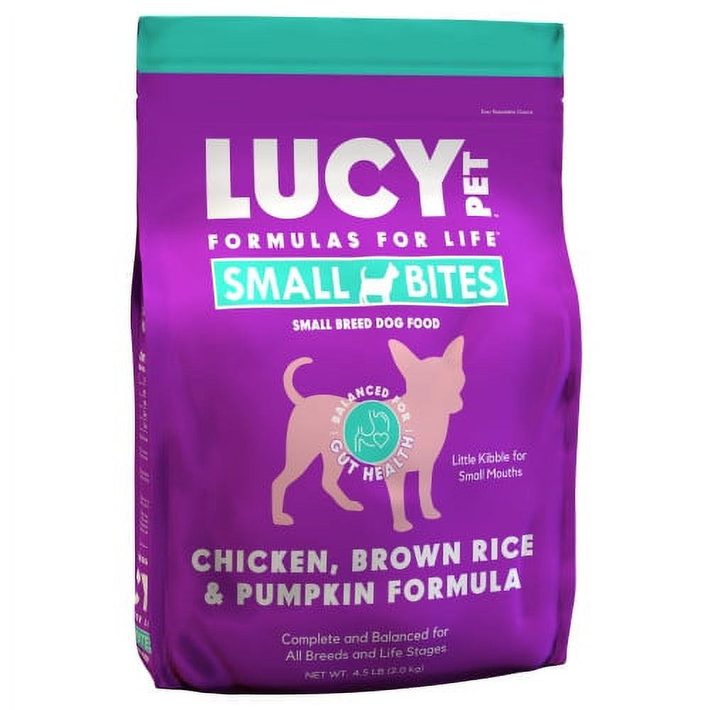 Lucy Pet Products Small Bites LID Dry Dog Food, Chicken, Brown Rice ...