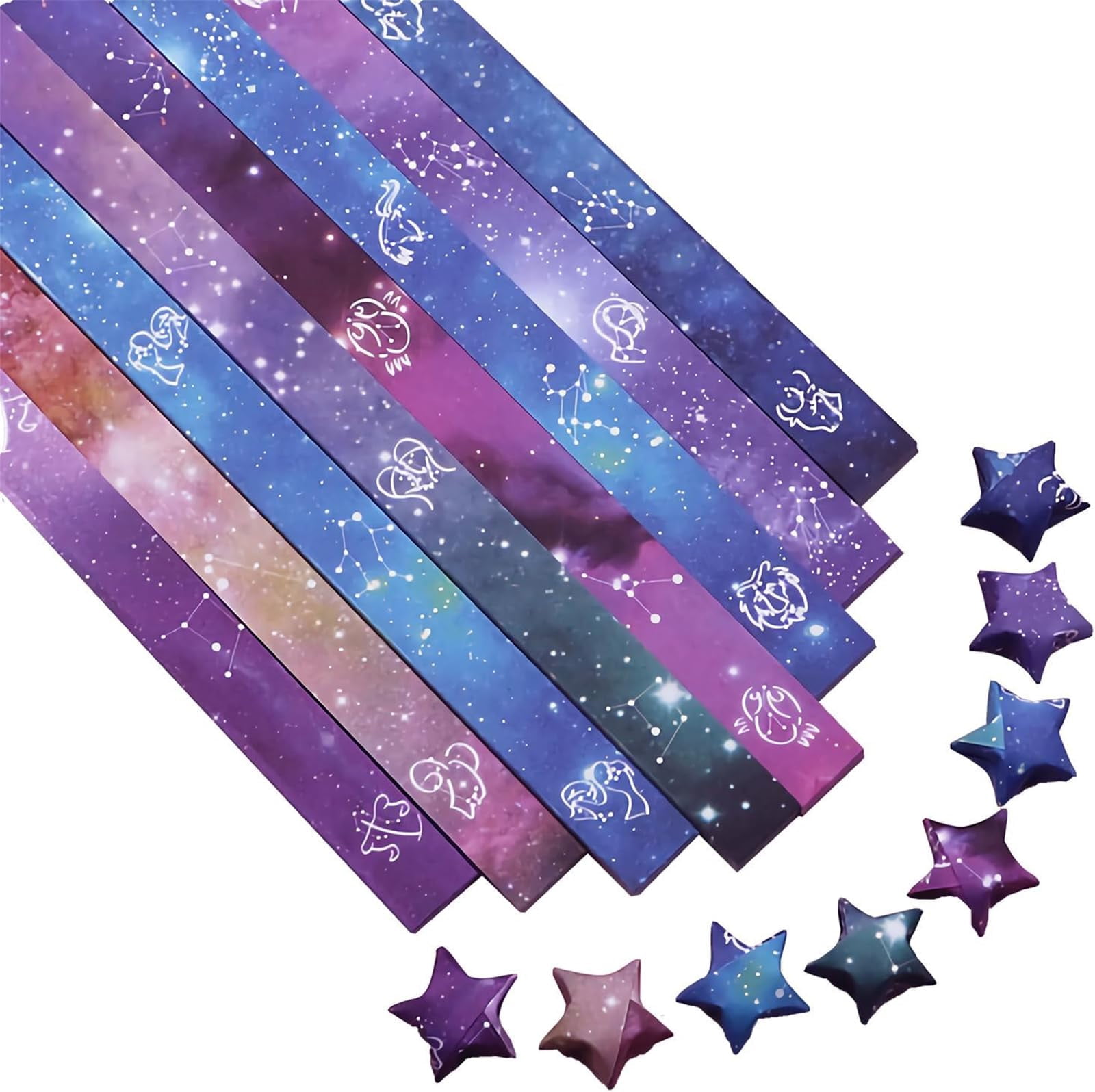 Lucydigla 540 Sheets Origami DHF10 Star Paper Strips with 12 Different ...