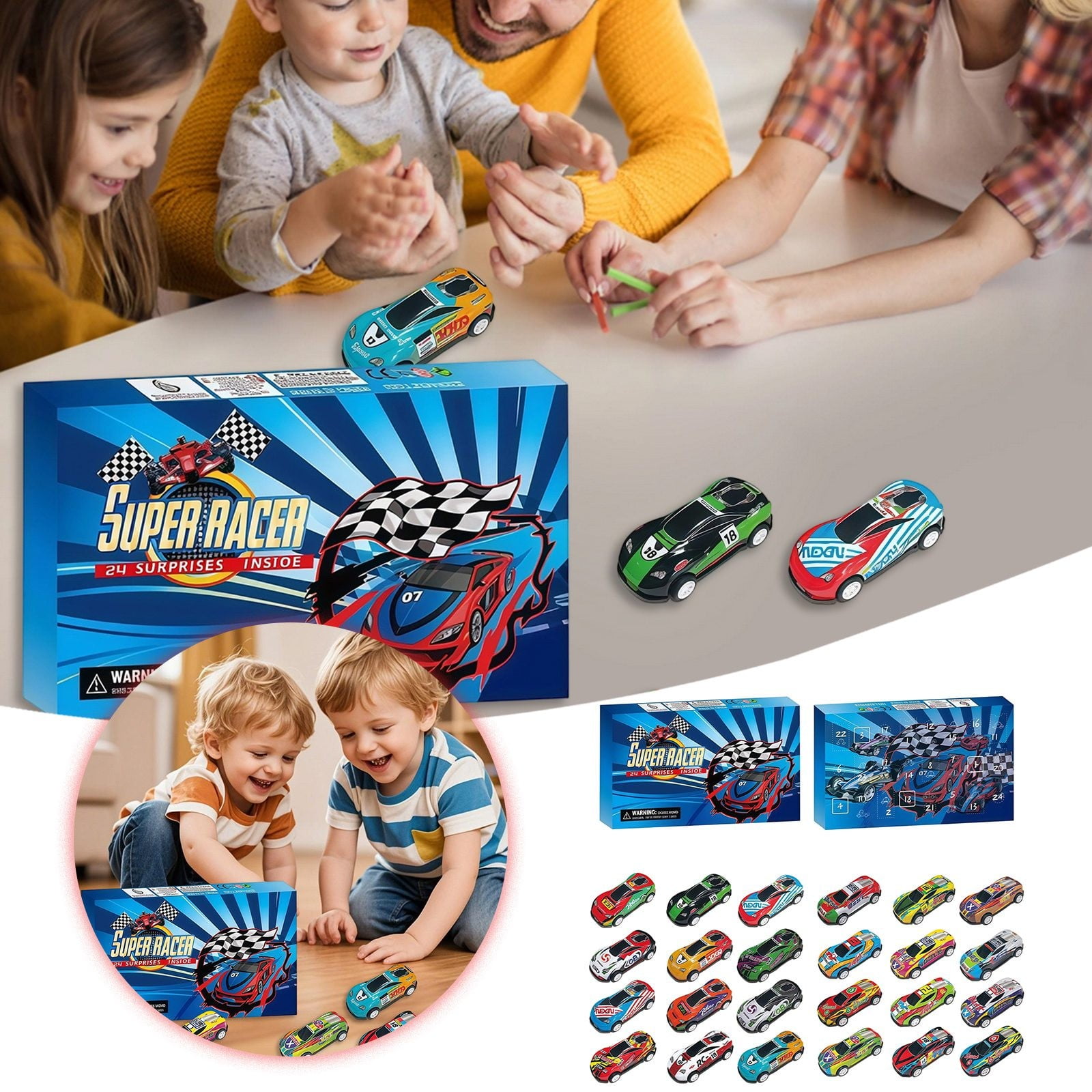 Ludearly 2025 Super Racer Advent Calendar 24 Days Christmas Countdown ...