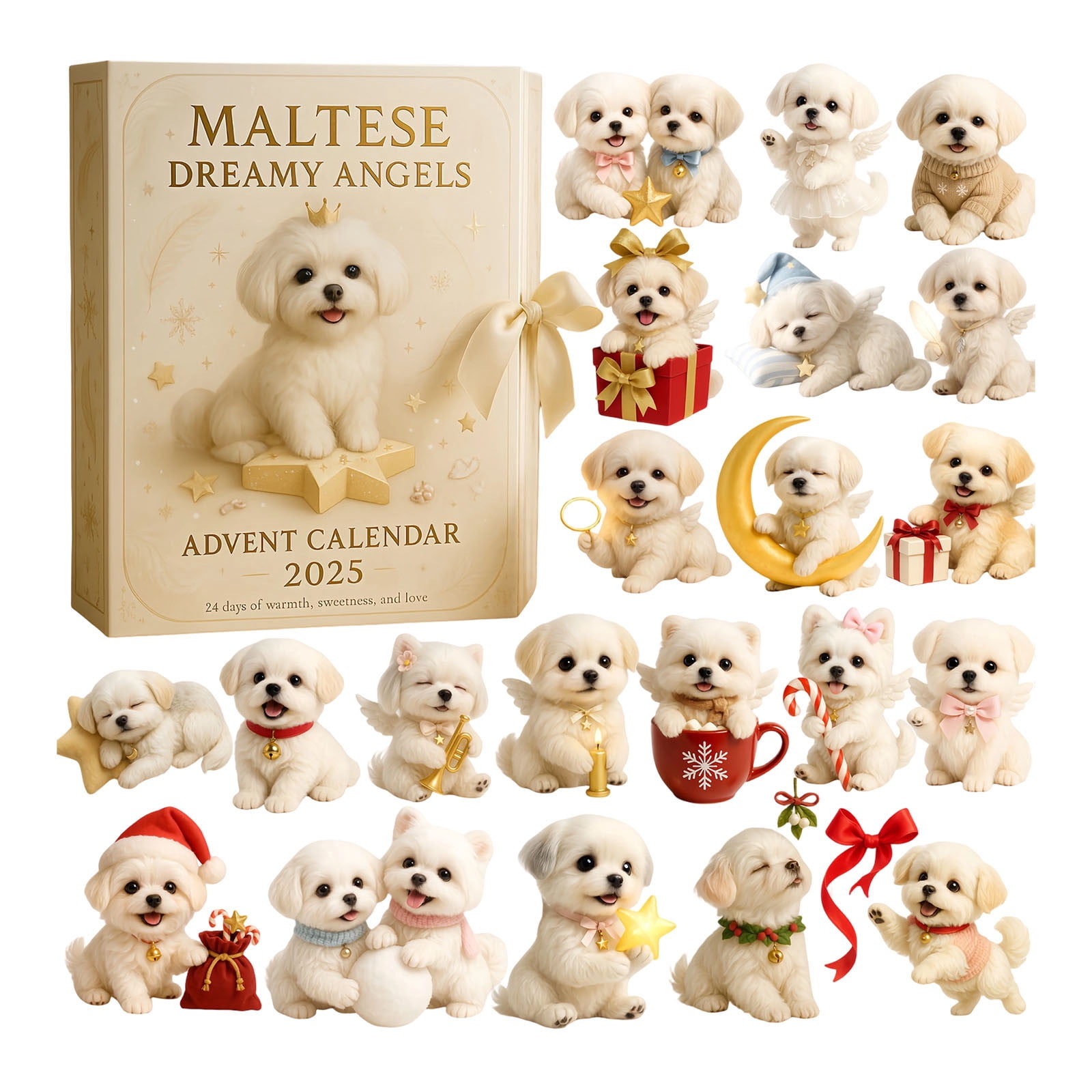 Ludearly Christmas Dog Advent Calendar 2025 Pet Dog Themed Christmas ...