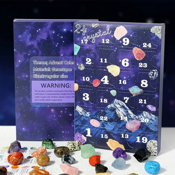 Ludearly Crystal Advent Calendar 2025 24 Days Natural Stones Surprise ...