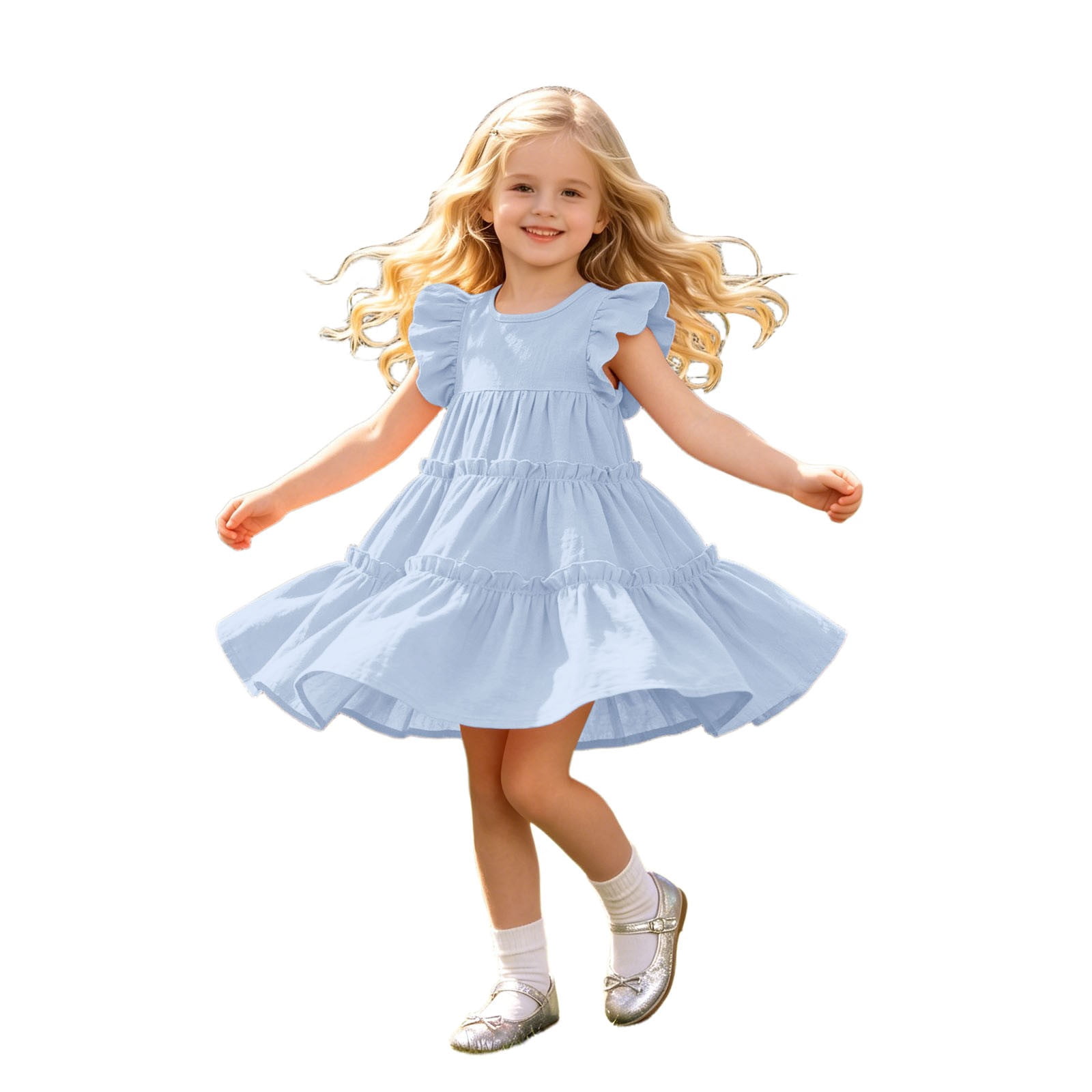 Ludearly Girls Summer Dress Teen Spaghetti Strap Ruched Sweetheart ...
