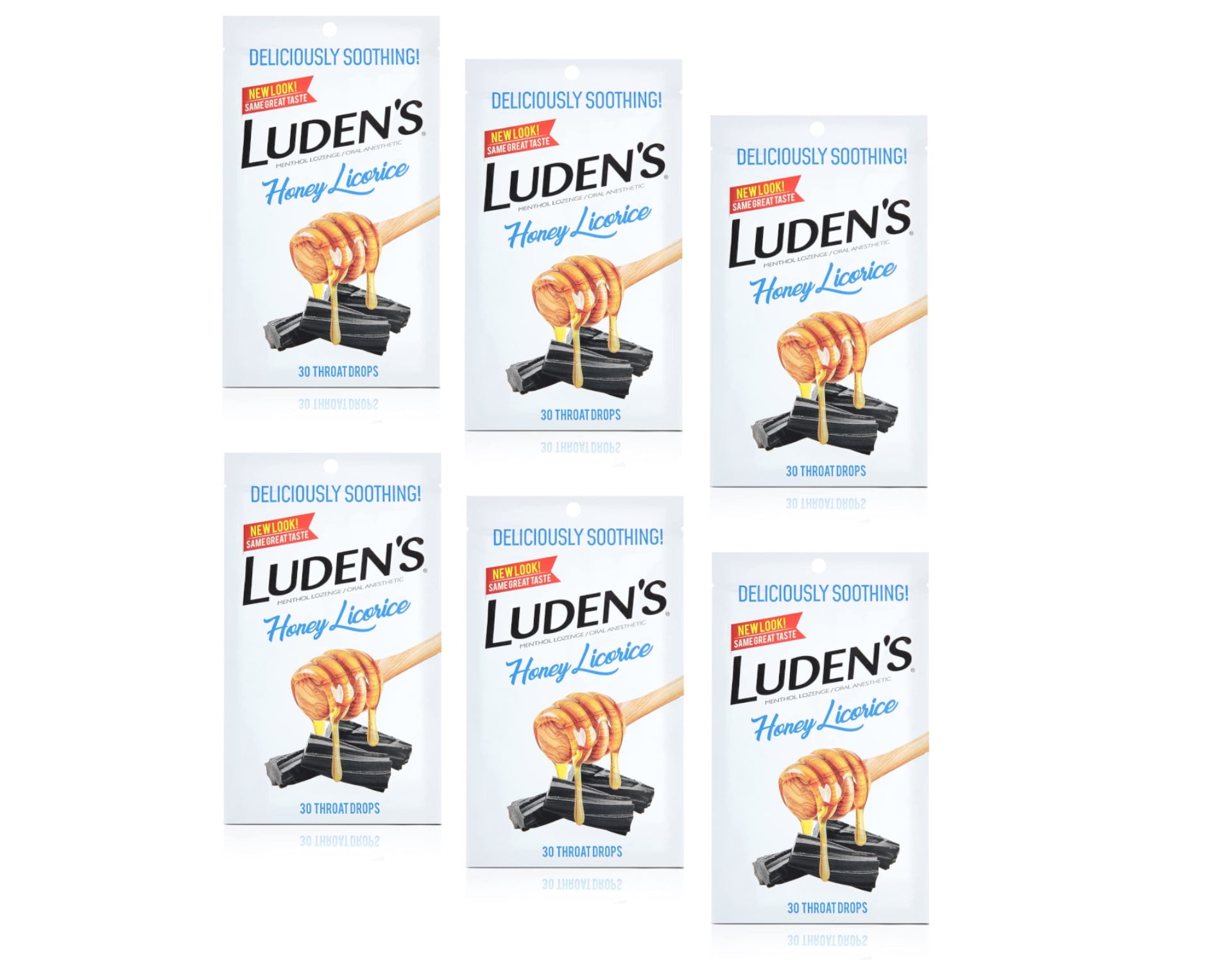 Luden's Throat Drops with Added Caramel, Honey Licorice 30 ea (Pack of ...