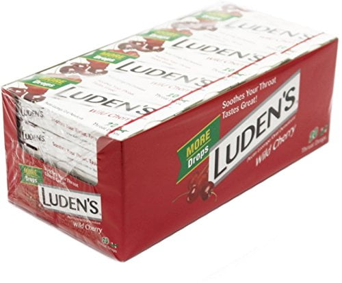 Luden's Bulk Pack Wild Cherry Flavored Lozenges, 20 Packs with 14 Cough ...