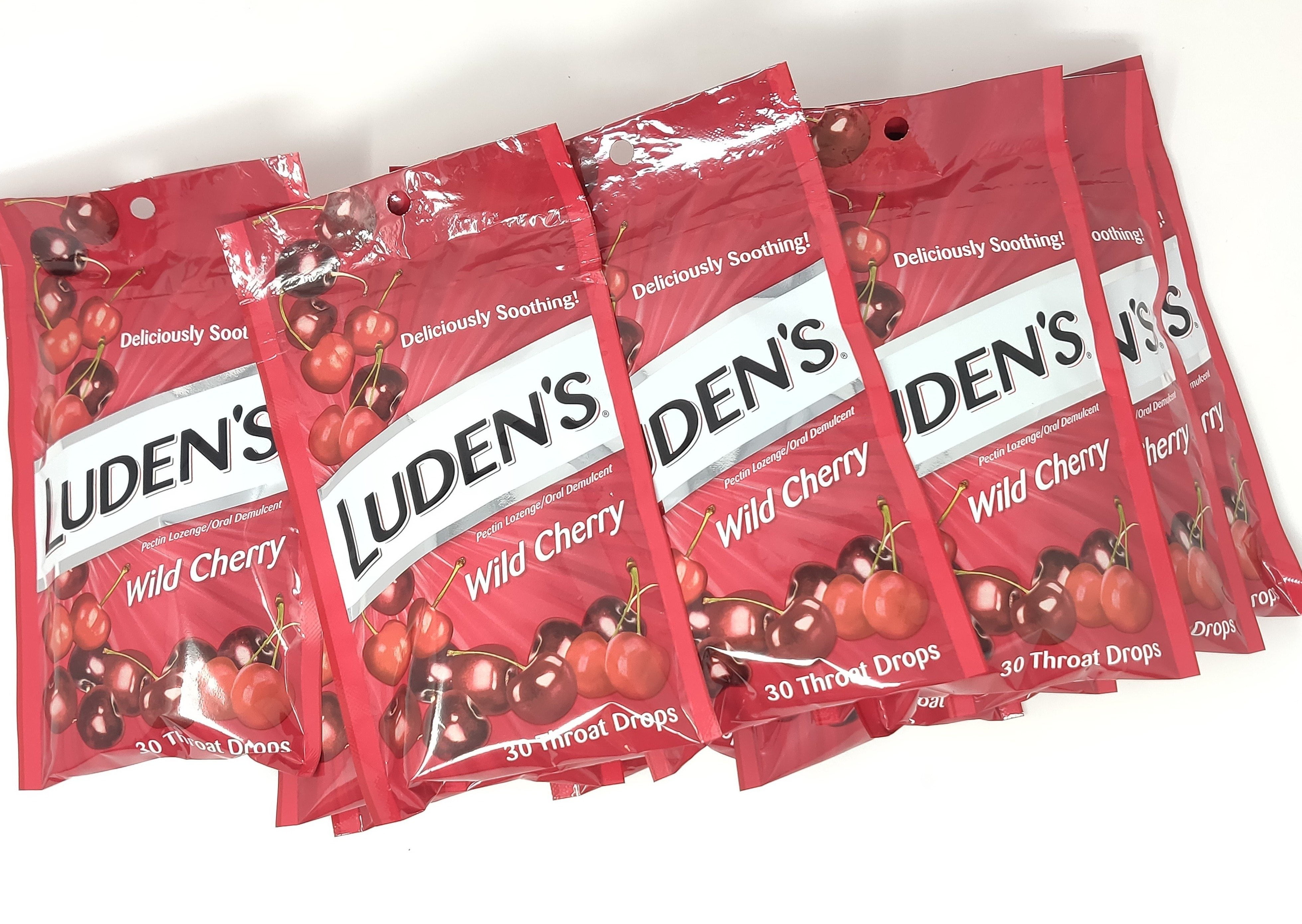 Luden's Wild Cherry Pectin Throat Lozenges - 12 Pack x 30 Drops Value ...