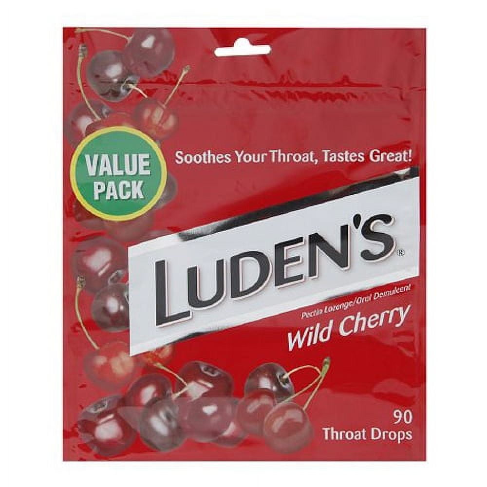 Ludens Wild Cherry Throat Drops, Oral Demulcent - 90 Drops, 6 Pack ...