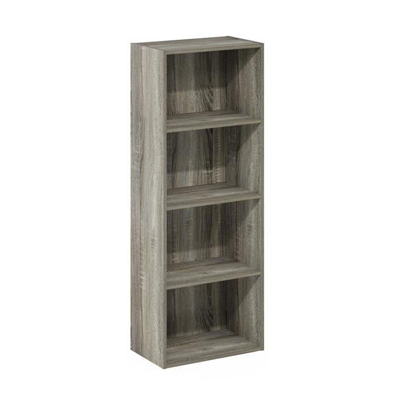 Luder 4-Tier Open Shelf Bookcase, French Oak - Walmart.com