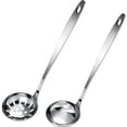 Ludlz 1/2PCS Slotted Spoon and Soup Ladle Set Stainless Steel ...