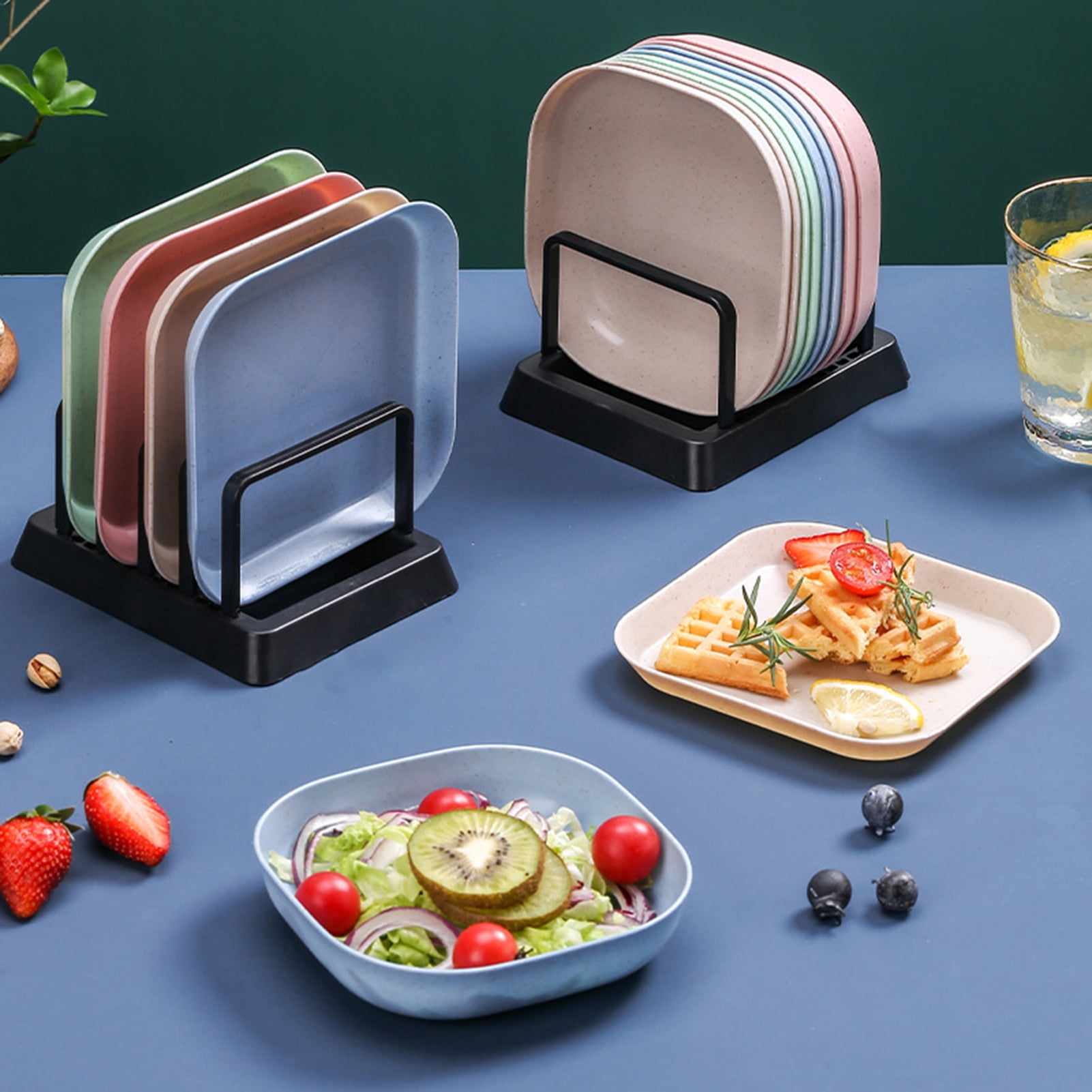 Ludlz 1 Set Spit Bone Dish Stackable Burr-free Raised Bottom Pack Food ...