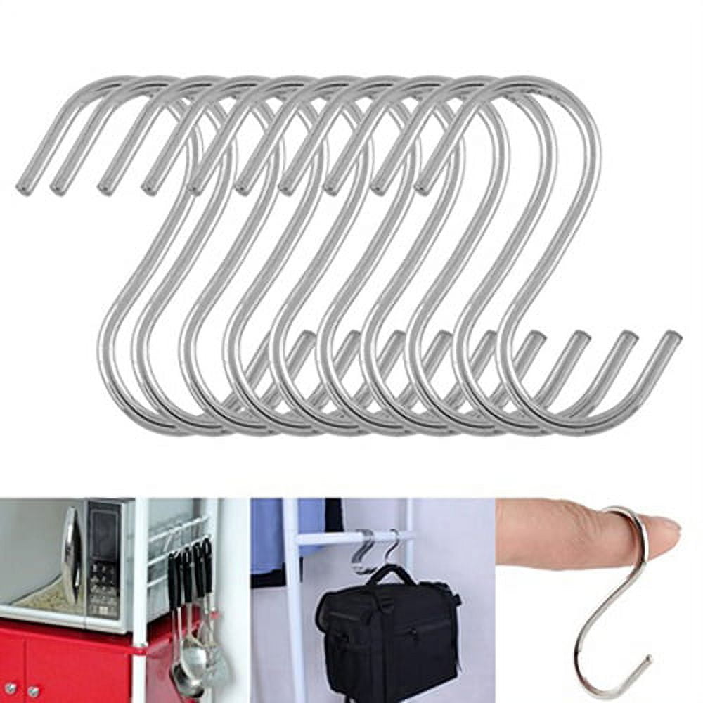 Ludlz 10 Pcs S Shape Hooks Heavy-Duty Metal Hanging Hooks Apply ...