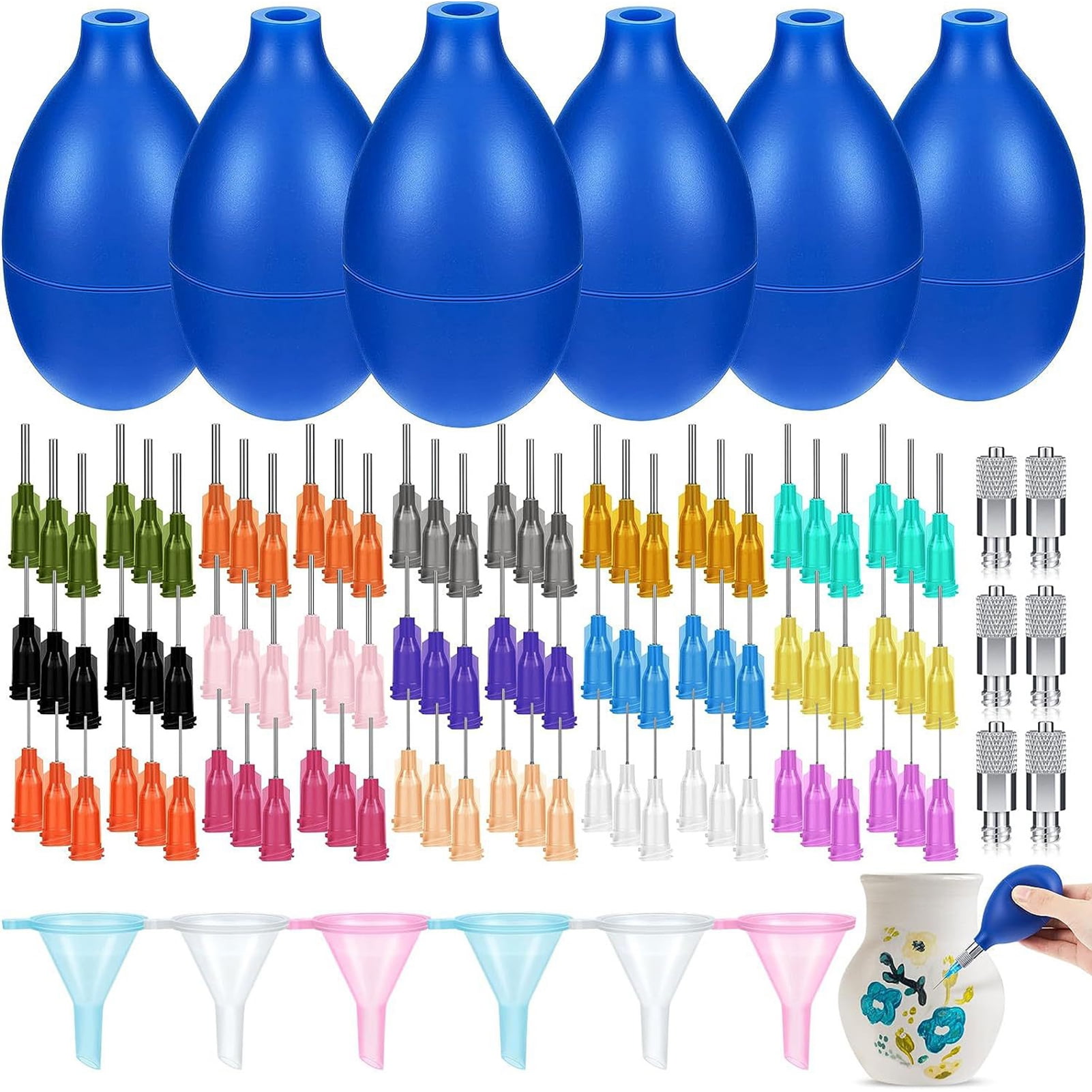 Ludlz 108Pcs Pottery Tools with Slip Trailer Bottle Assorted Fine Tip ...