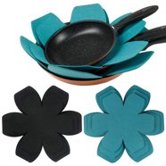 Durable Felt Pot Pan Protectors, Space Saver and Divider Liners, Cyan ...