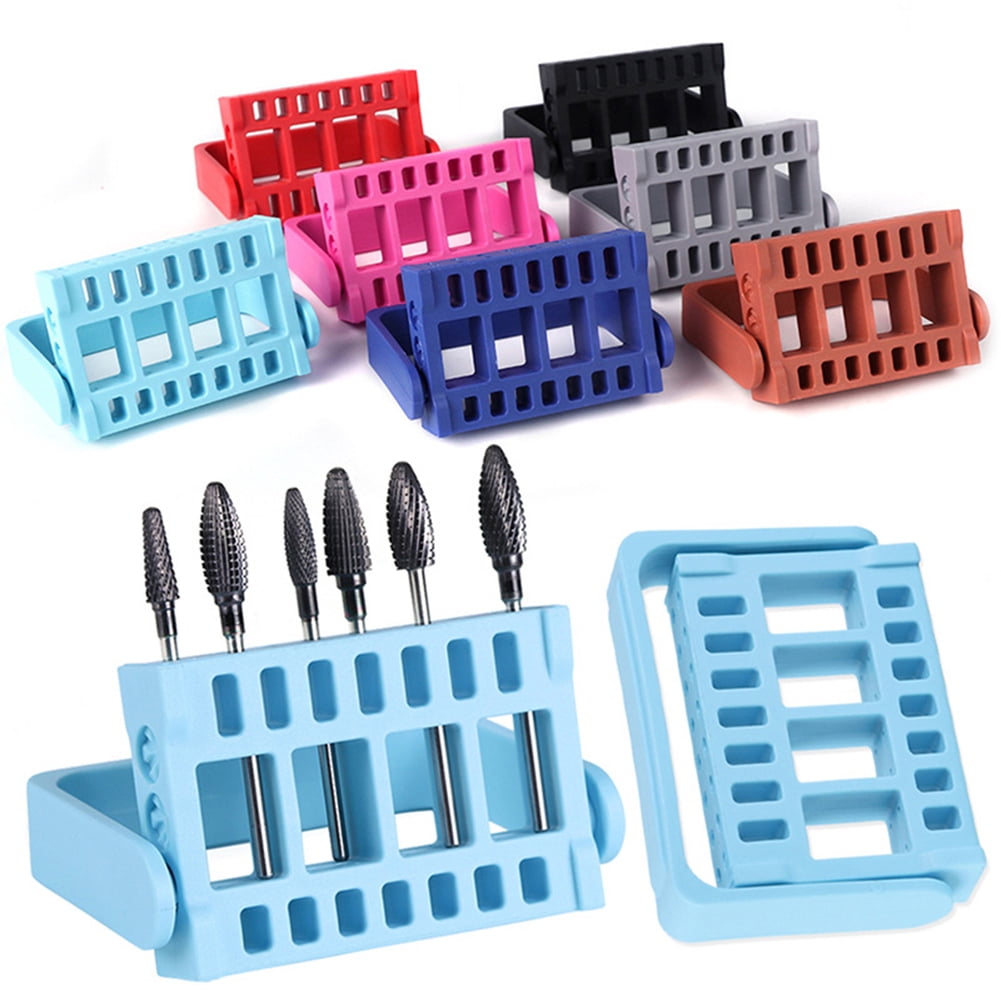 Ludlz 16 Holes Nail Drill Bit Tool Box Holder Grinding Head Display ...