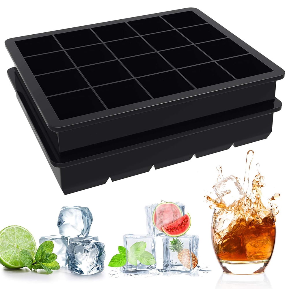 Ludlz 20-slot 2.5cm Ice Cube Trays Silicone Combo Mold - Sphere Ice ...