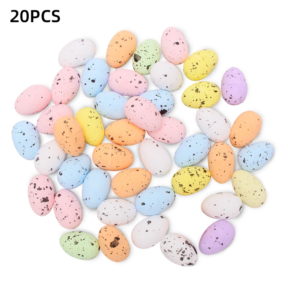 Ludlz 20Pcs Easter Foam Artificial Bird Pigeon Egg for Easter Crafts ...