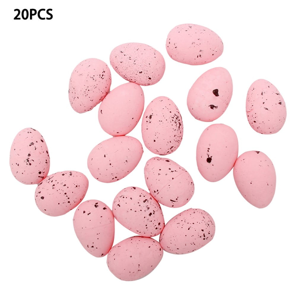 Ludlz 20Pcs Easter Foam Artificial Bird Pigeon Egg for Easter Crafts ...