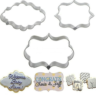 Bakerpan Stainless Steel Cookie Cutter Plaques for Cookies - Set of 2 ...