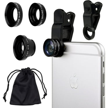 3 in 1 Universal Phone lens kit, Fish Eye Lens + Wide-Angle Lens ...