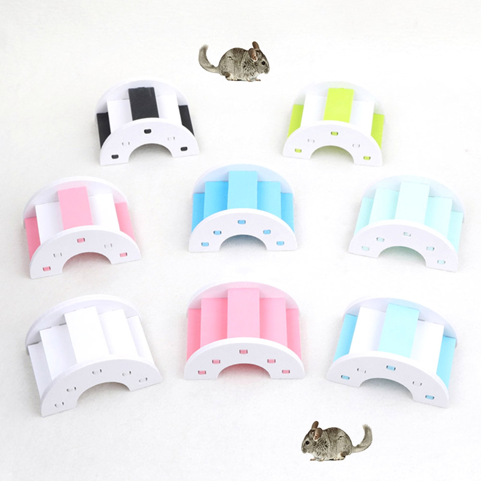Ludlz 3PCS Hamster Ladder Syrian Hamster Bridge Rainbow Rabbit Climb ...