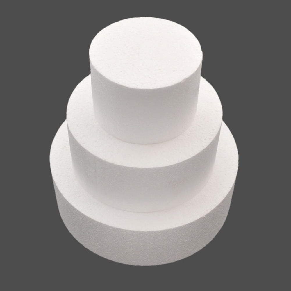 Ludlz 3PCS Round Styrofoam Cake Dummy 4"/ 6"/ 8"锛?Size - Walmart.com