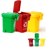 Ludlz 3PCS Trash Can Toy,Garbage Truck's Trash Cans, Mini Curbside ...