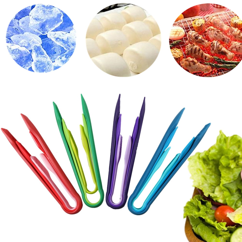 Ludlz 3Pcs 6/8/10inch Plastic Kitchen Tongs Food BBQ Vegetable Bread ...