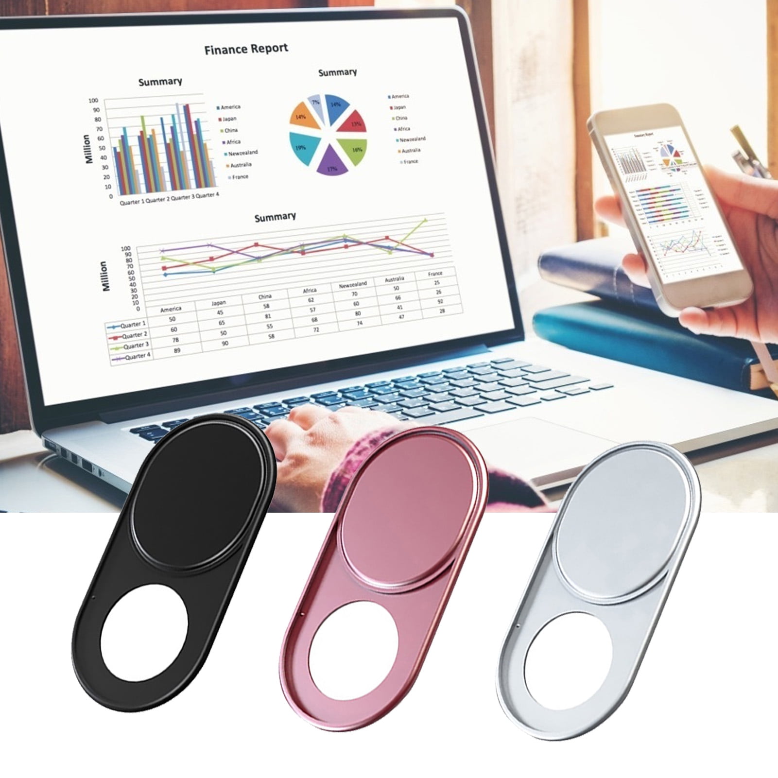 Ludlz 3Pcs Laptop Camera Cover Slide Upgrade Ultra Thin Webcam Cover ...