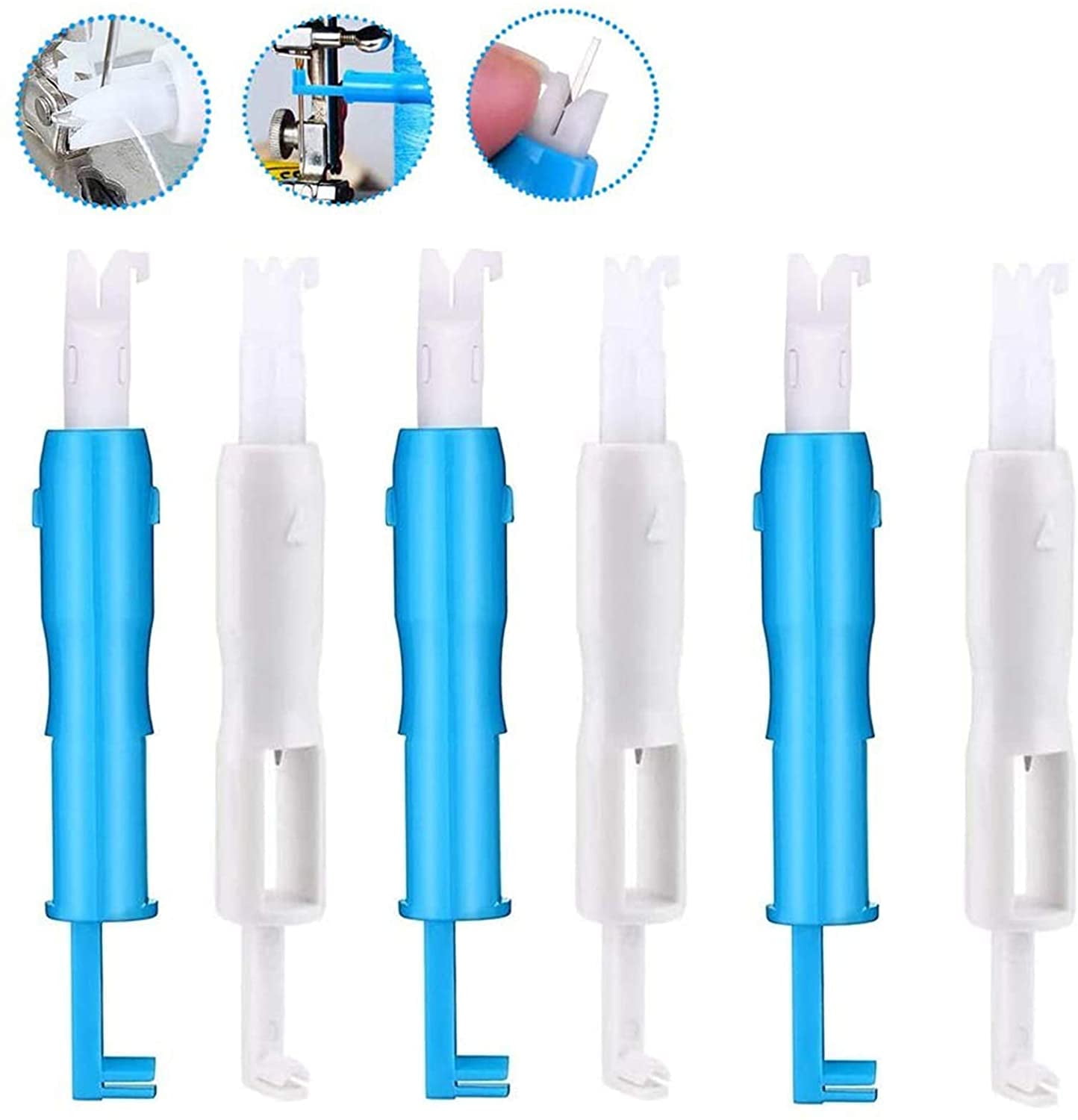 Ludlz 3Pcs Sewing Machine Needle Inserter, Automatic Needle Threader ...