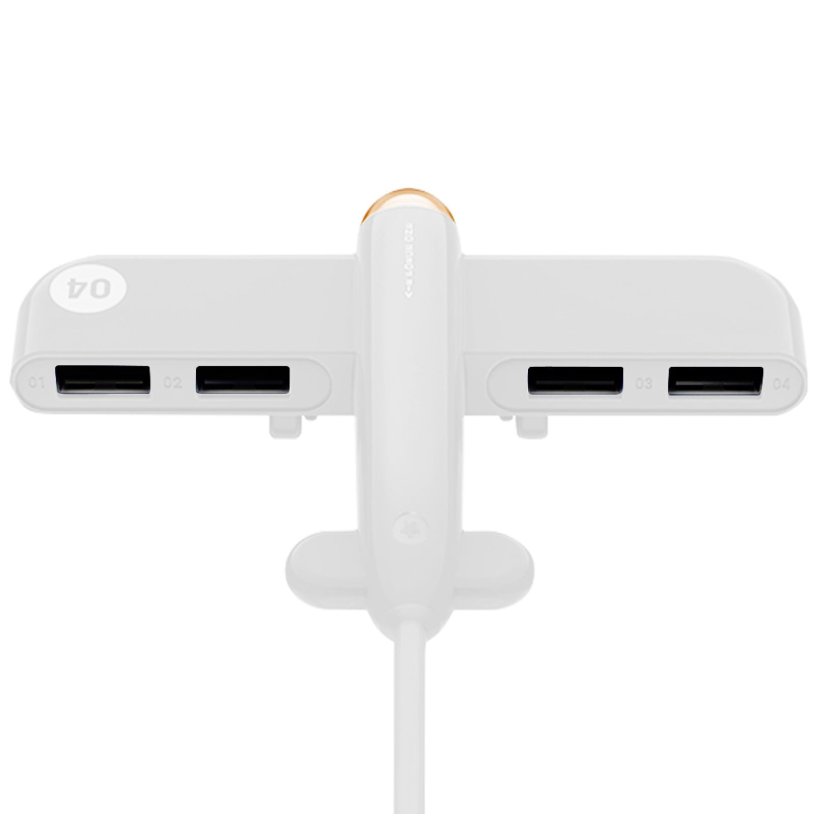 Ludlz 4-Port USB2.0 Hub,Creative Aircraft Shape Design,High-Speed Data ...