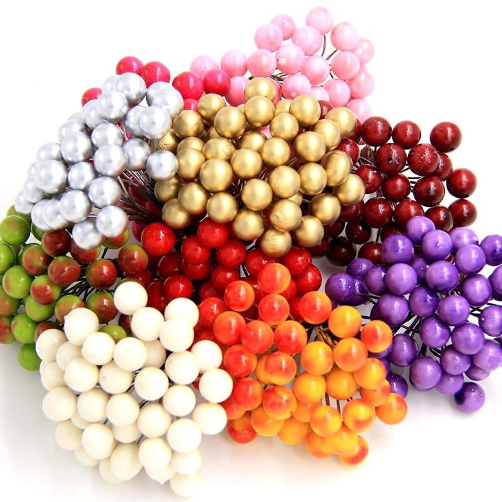 Ludlz 40Pcs on 1 Bunch Artificial Berries Lifelike Fake Fruit Model ...