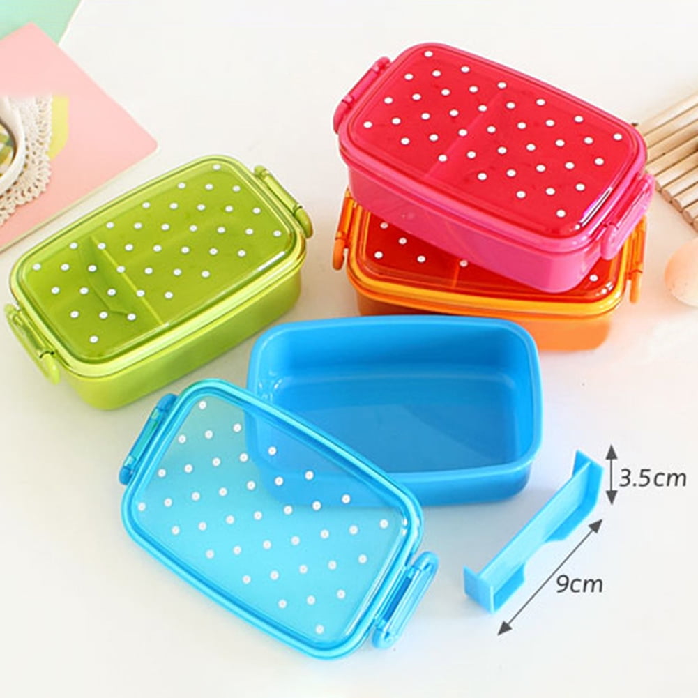 Ludlz 480ml Single Layer Portable Dot Picnic Lunch Box Food Storage ...