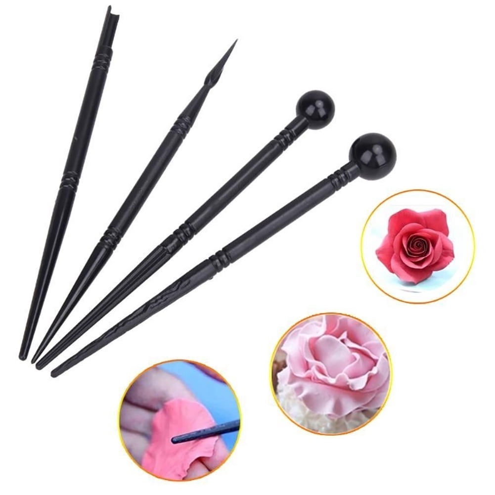 Ludlz 4Pcs/Set Fondant Cake Decorating Sculpting Modeling tools and Gum ...
