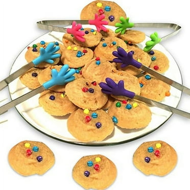 GeweYeeli 4pcs Mini Silicone Hand Shape Tongs for Pancakes, Cookies ...