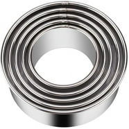 Round Cookie Cutters Set, Stainless Steel Circle Cookie Biscuit Cutters ...