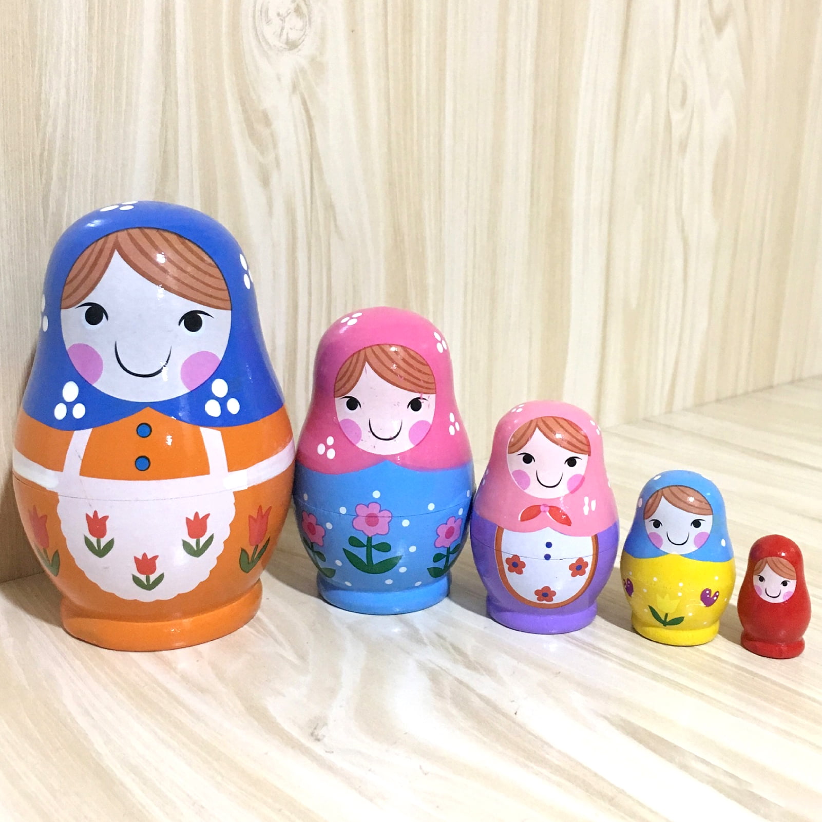 Ludlz 5-piece girls' Russian nested dolls Russian dolls Russian Dolls 5 ...